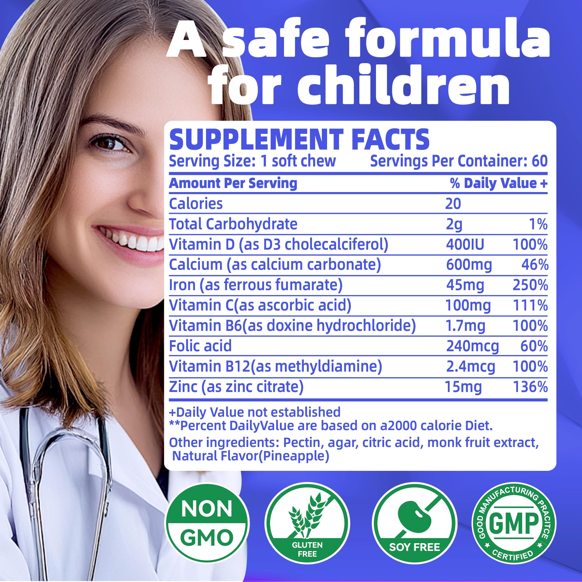 nutrient-rich iron supplement chews