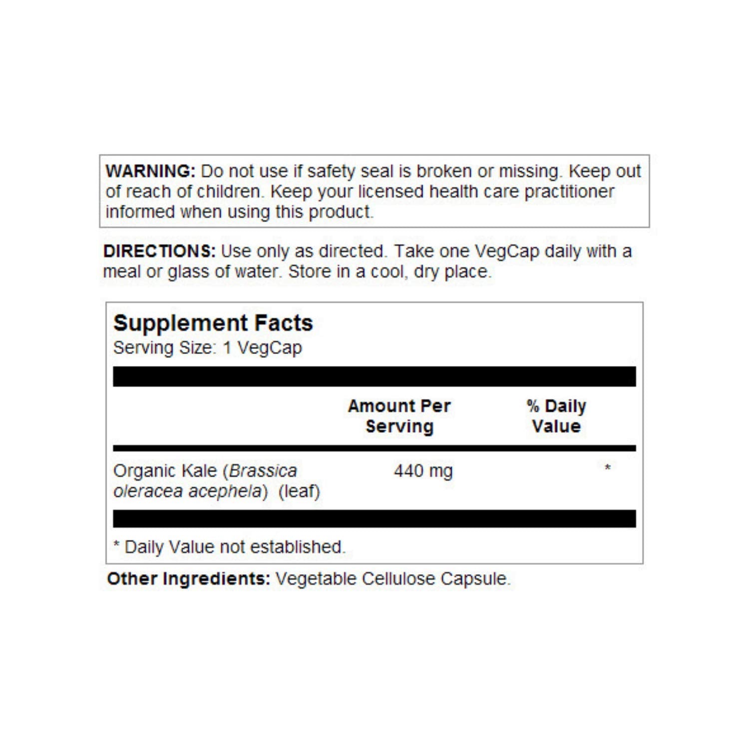 nutrient-rich Kale Leaf capsules