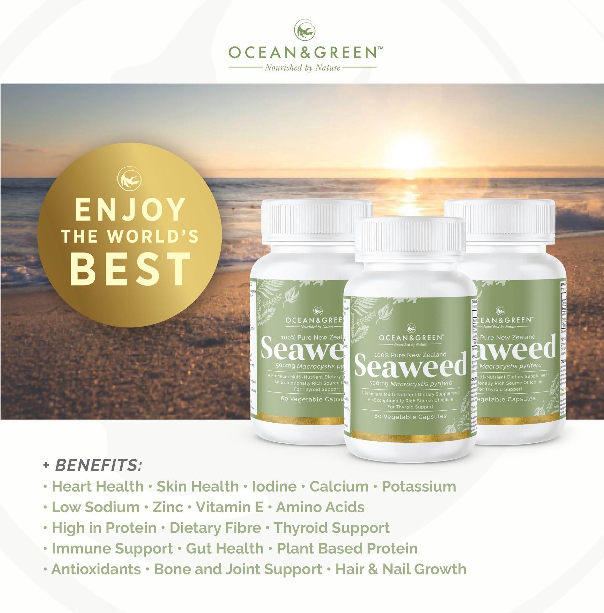 nutrient-rich kelp for vitality