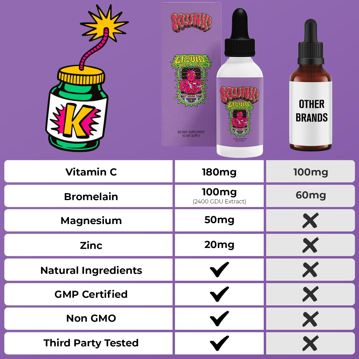 nutrient-rich KLUNK! recovery drink