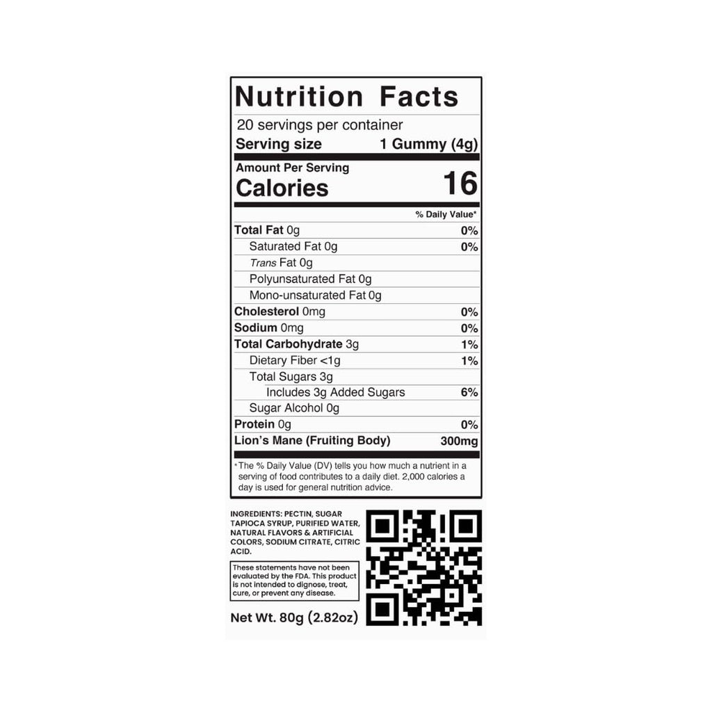 Nutrient-rich Lion's Mane gummies