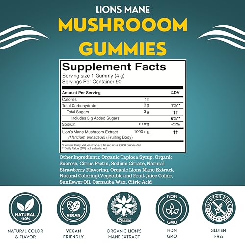 Nutrient-rich Lion's Mane mushroom extract