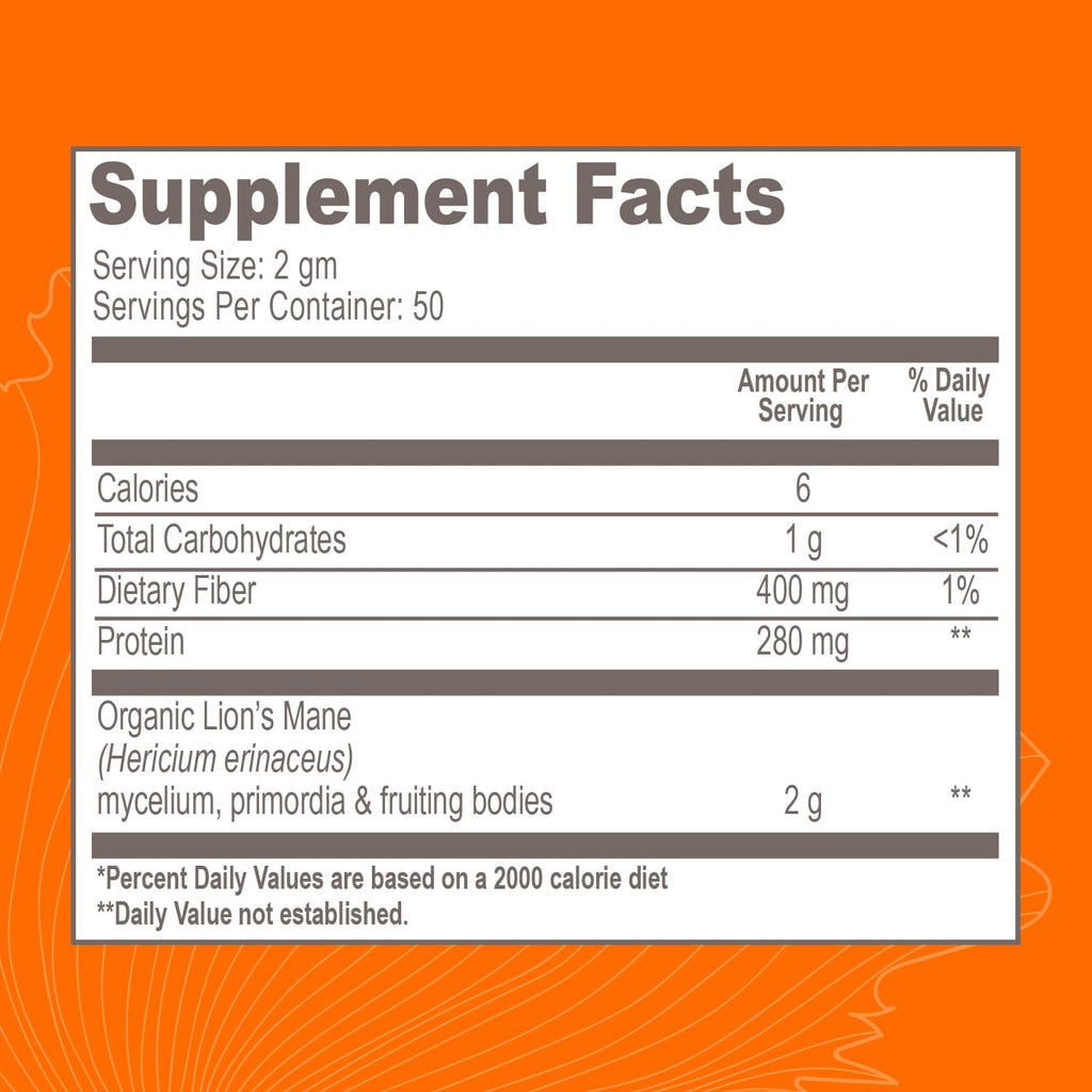 nutrient-rich lion's mane powder