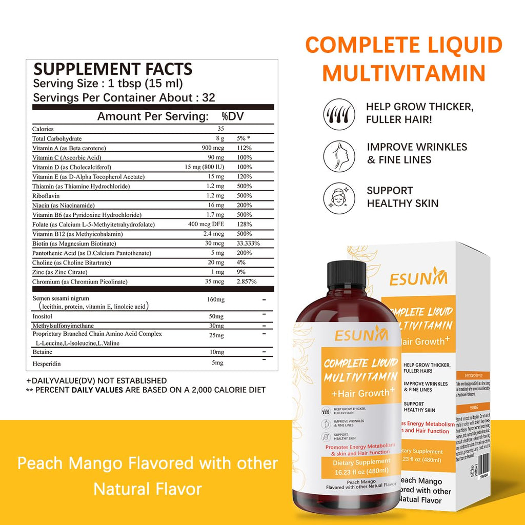 Nutrient-rich liquid multivitamin supplement