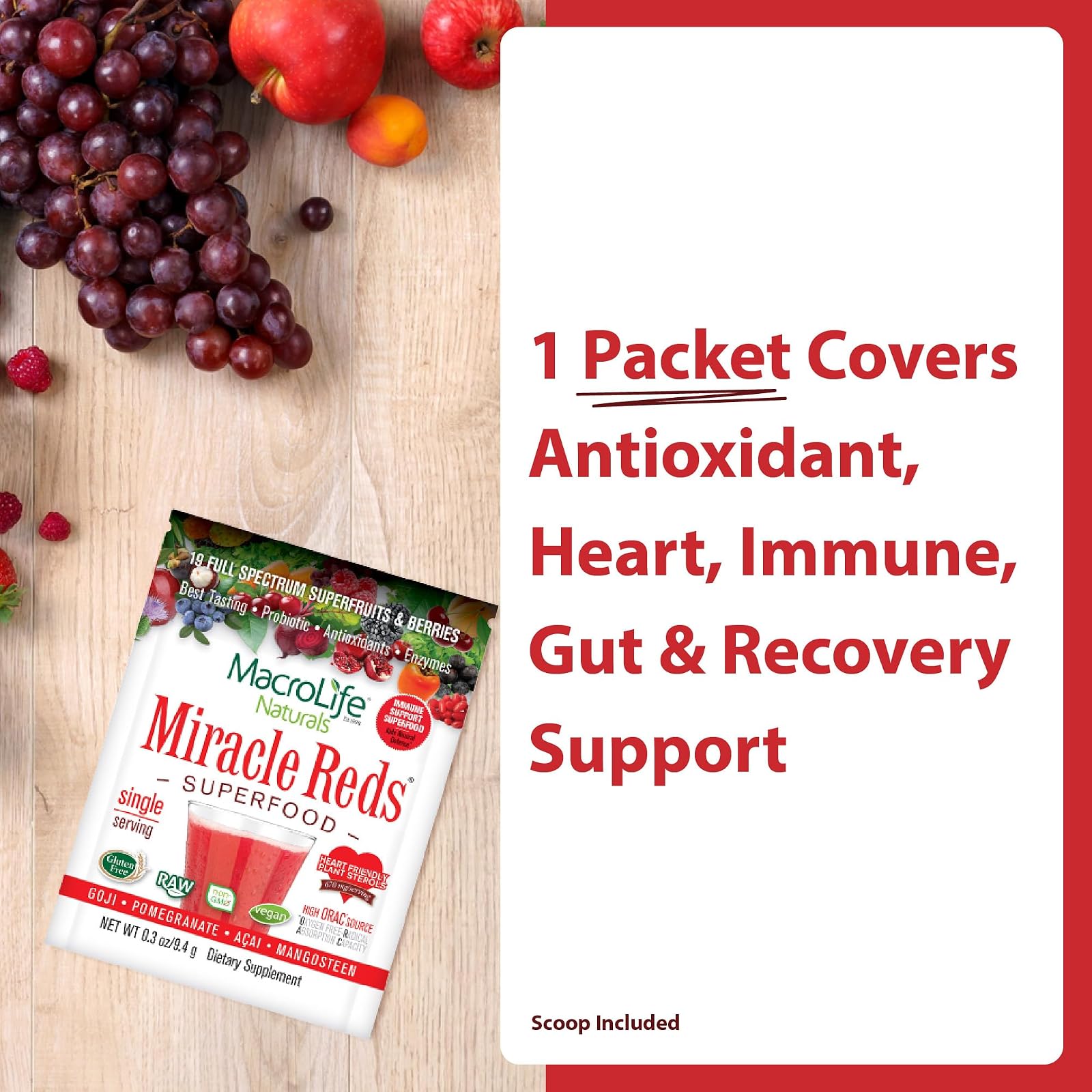 nutrient-rich Miracle Reds superfood blend