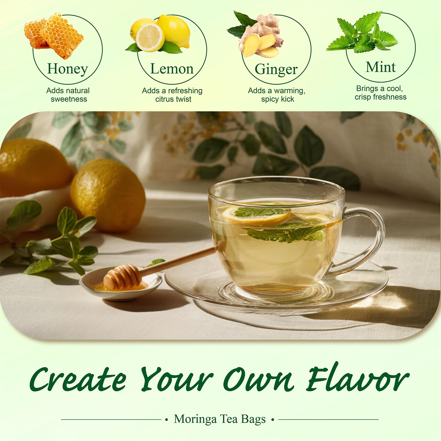 Nutrient-rich Moringa herbal infusion