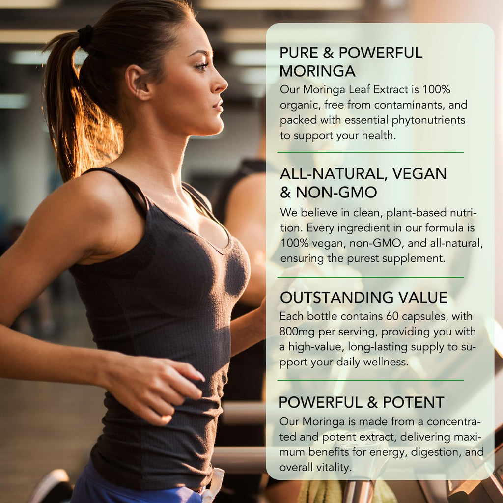 Nutrient-rich Moringa supplement capsules