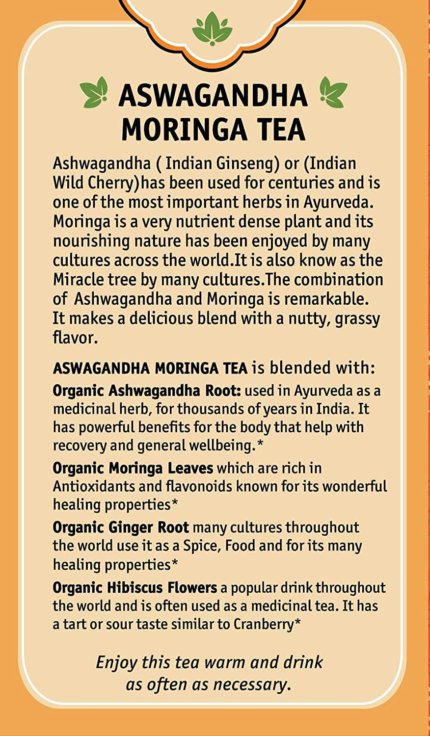 Nutrient-rich Moringa tea bags