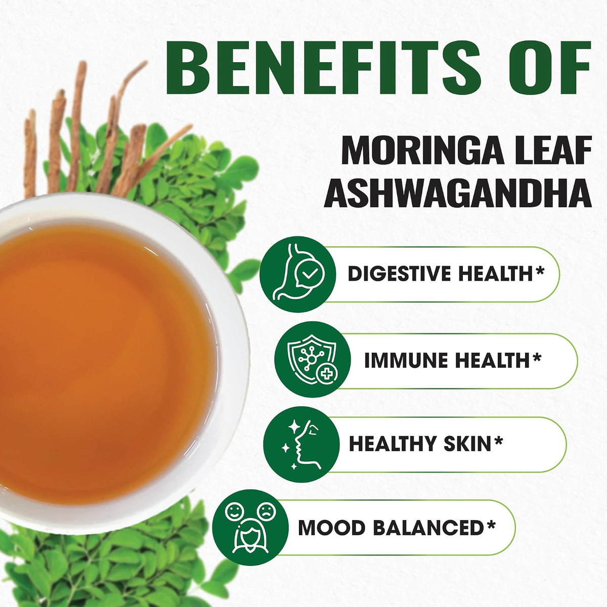 Nutrient-rich Moringa tea bags