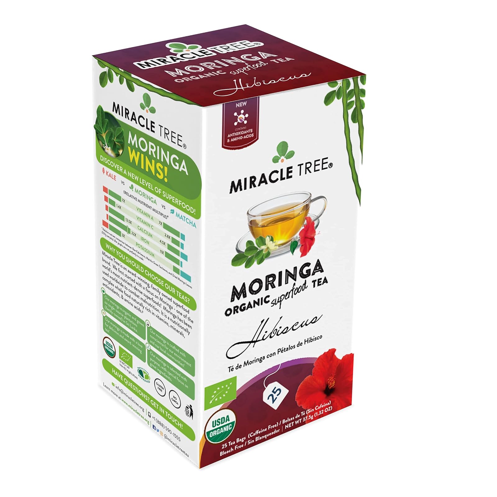 Nutrient-rich moringa tea blend