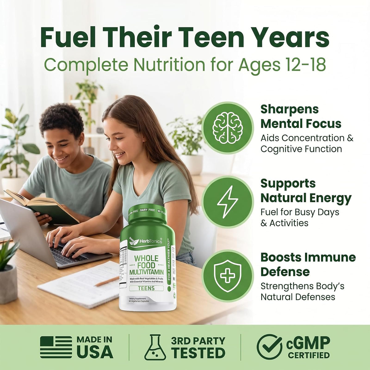 nutrient-rich multivitamin for growing teens