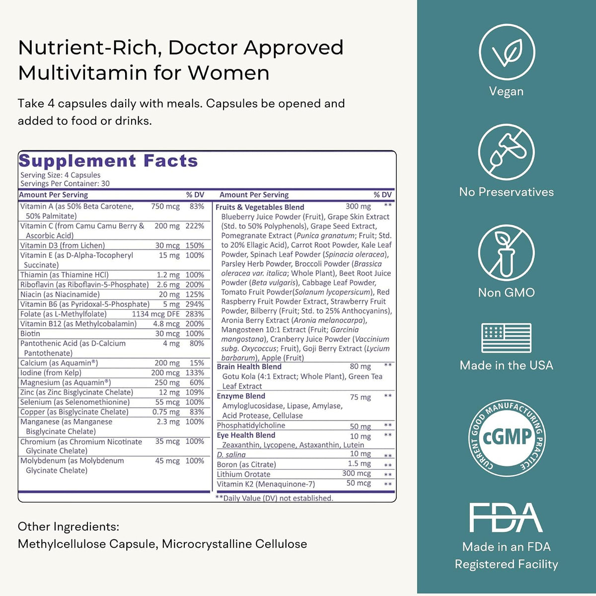 nutrient-rich multivitamin for women's health