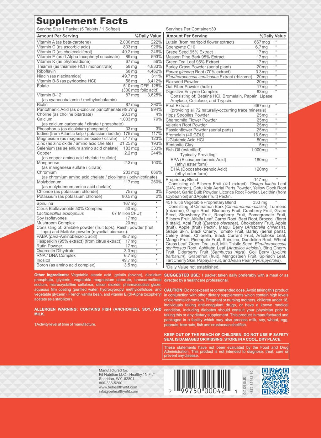 nutrient-rich multivitamin packets for wellness