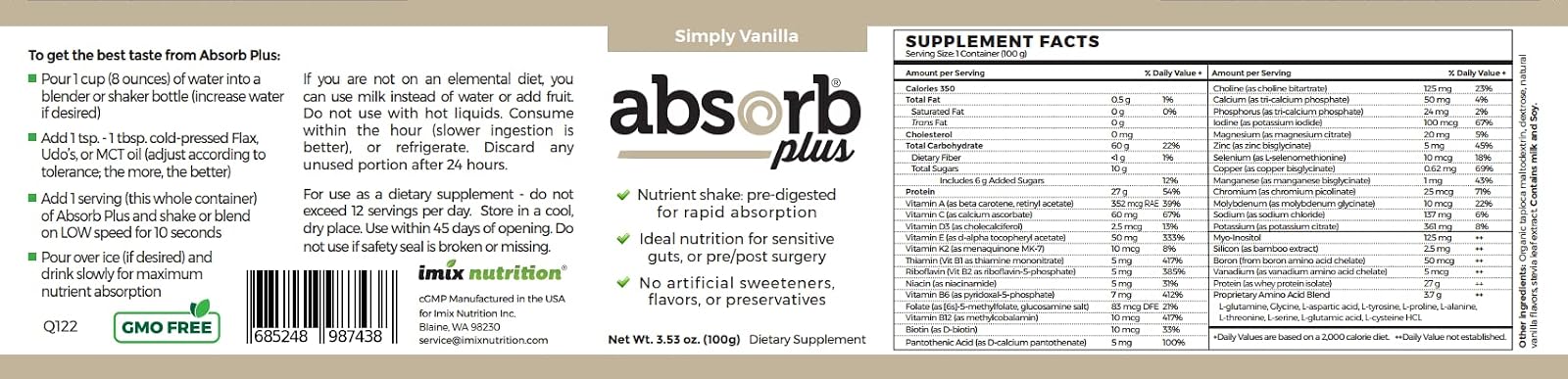 nutrient-rich multivitamin shake