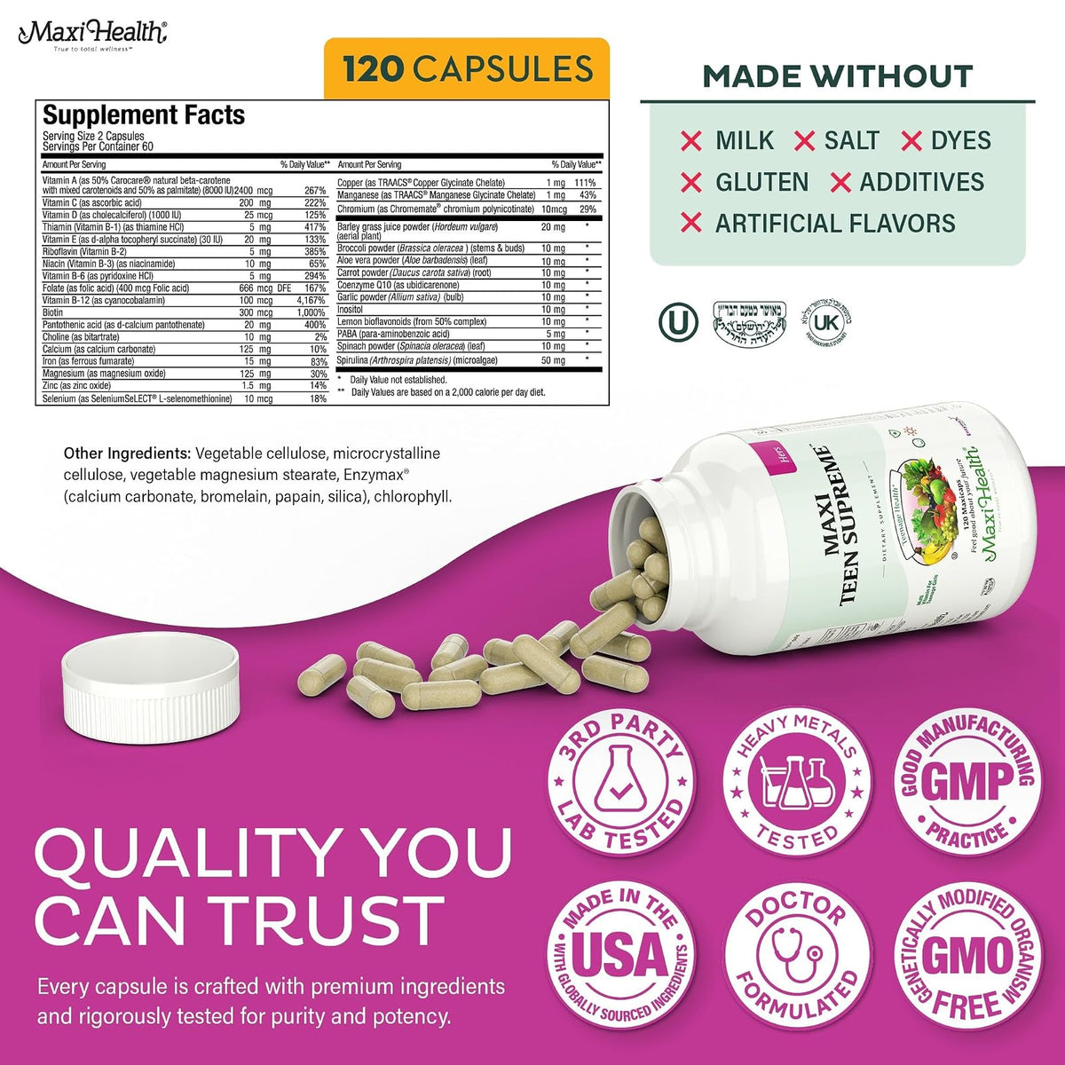 nutrient-rich multivitamins for girls