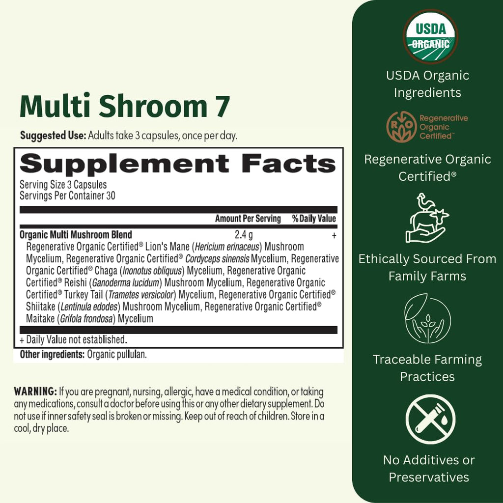 nutrient-rich mushroom blend supplement