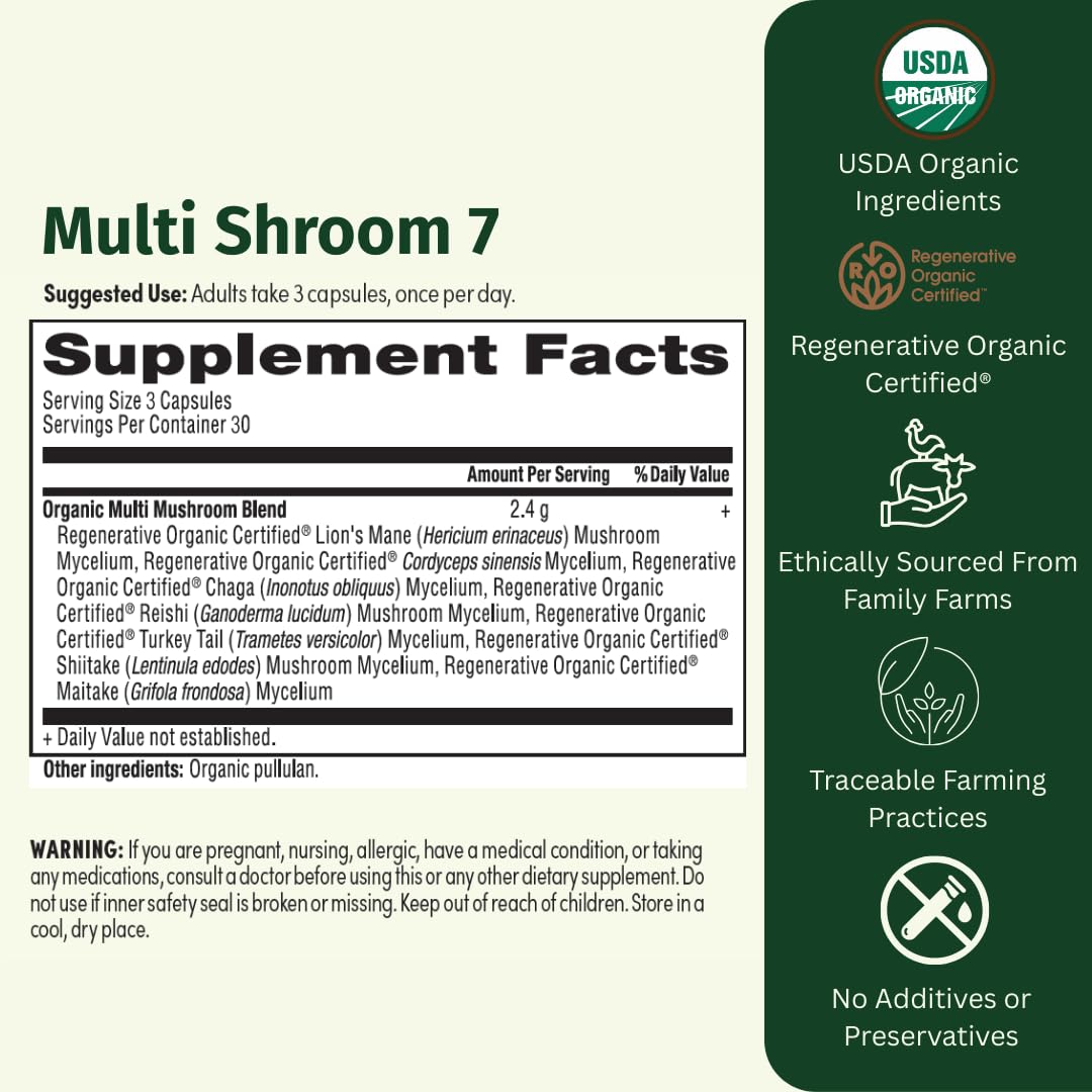 nutrient-rich mushroom blend supplement