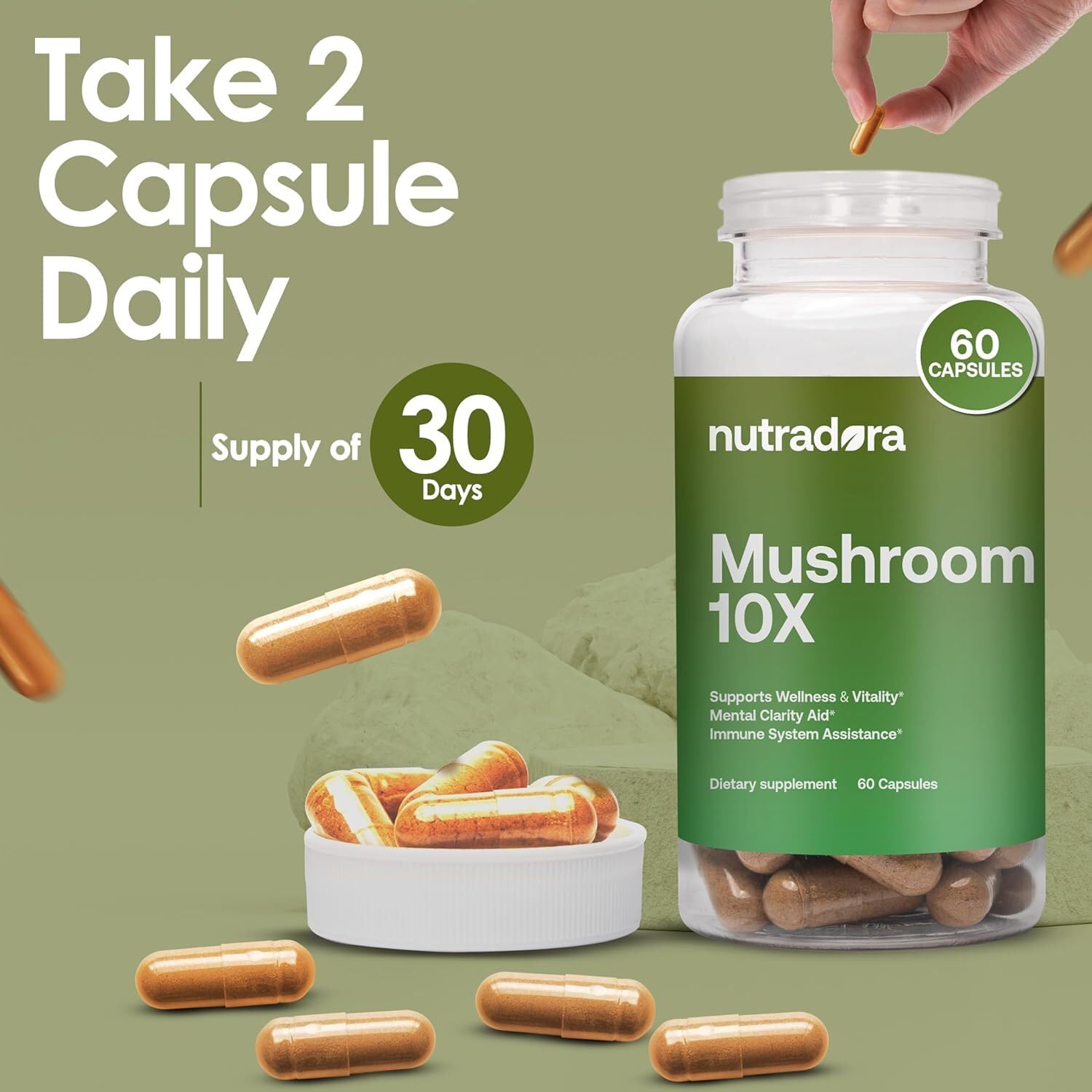 nutrient-rich mushroom capsules