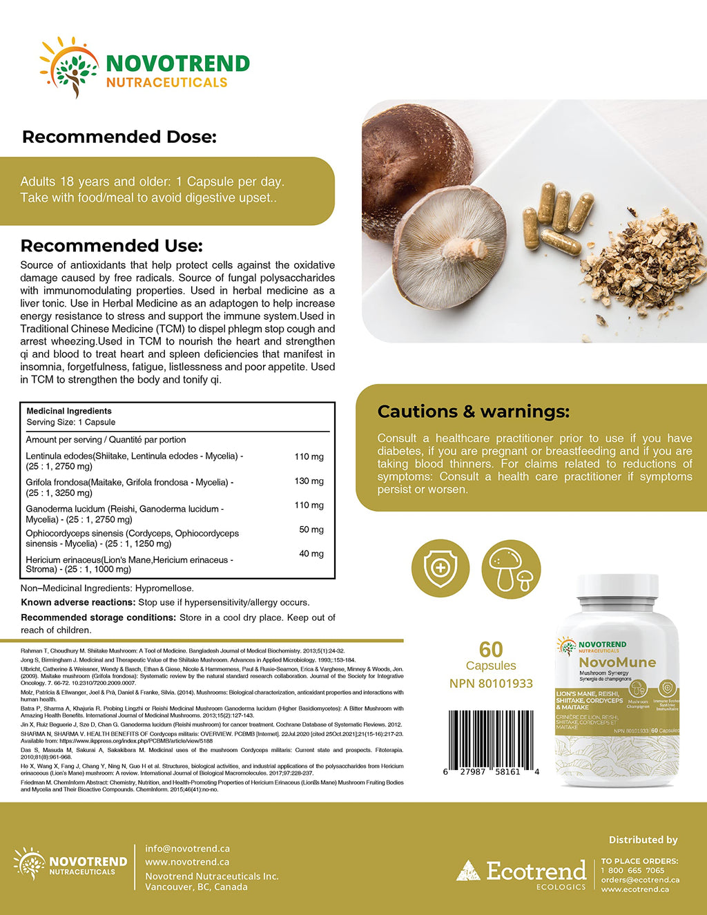 nutrient-rich mushroom capsules