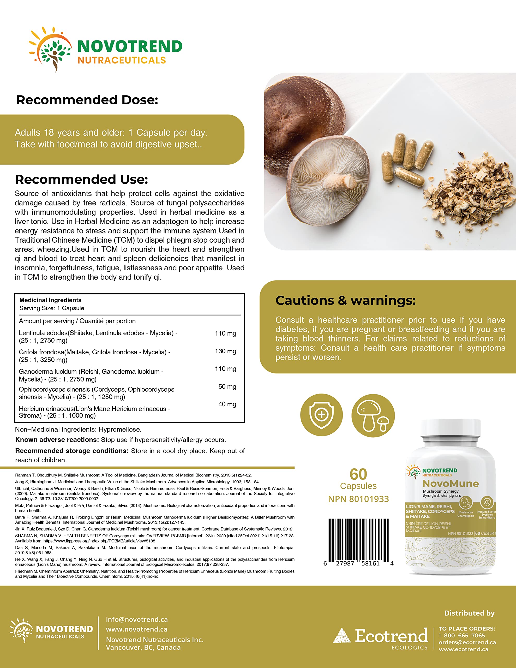 nutrient-rich mushroom capsules
