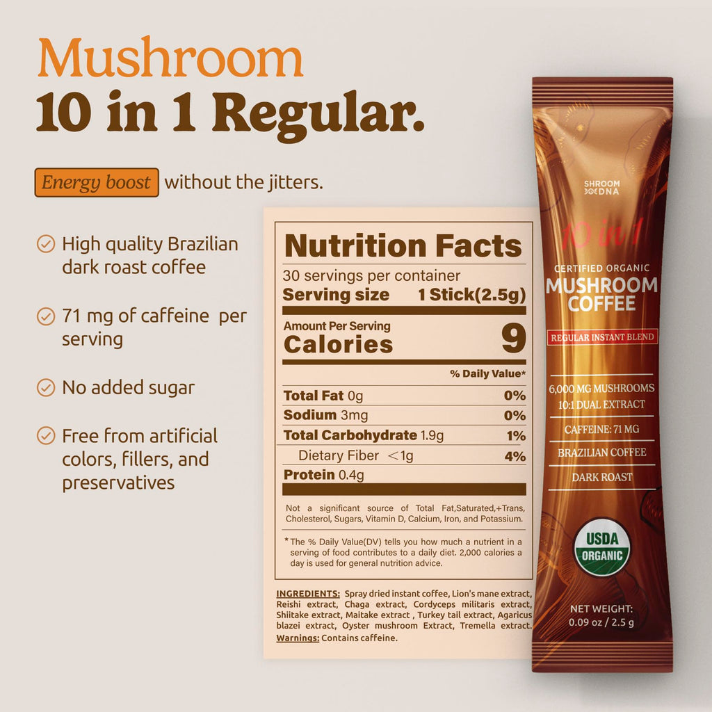 nutrient-rich mushroom coffee blend