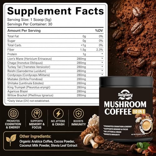 nutrient-rich mushroom coffee blend