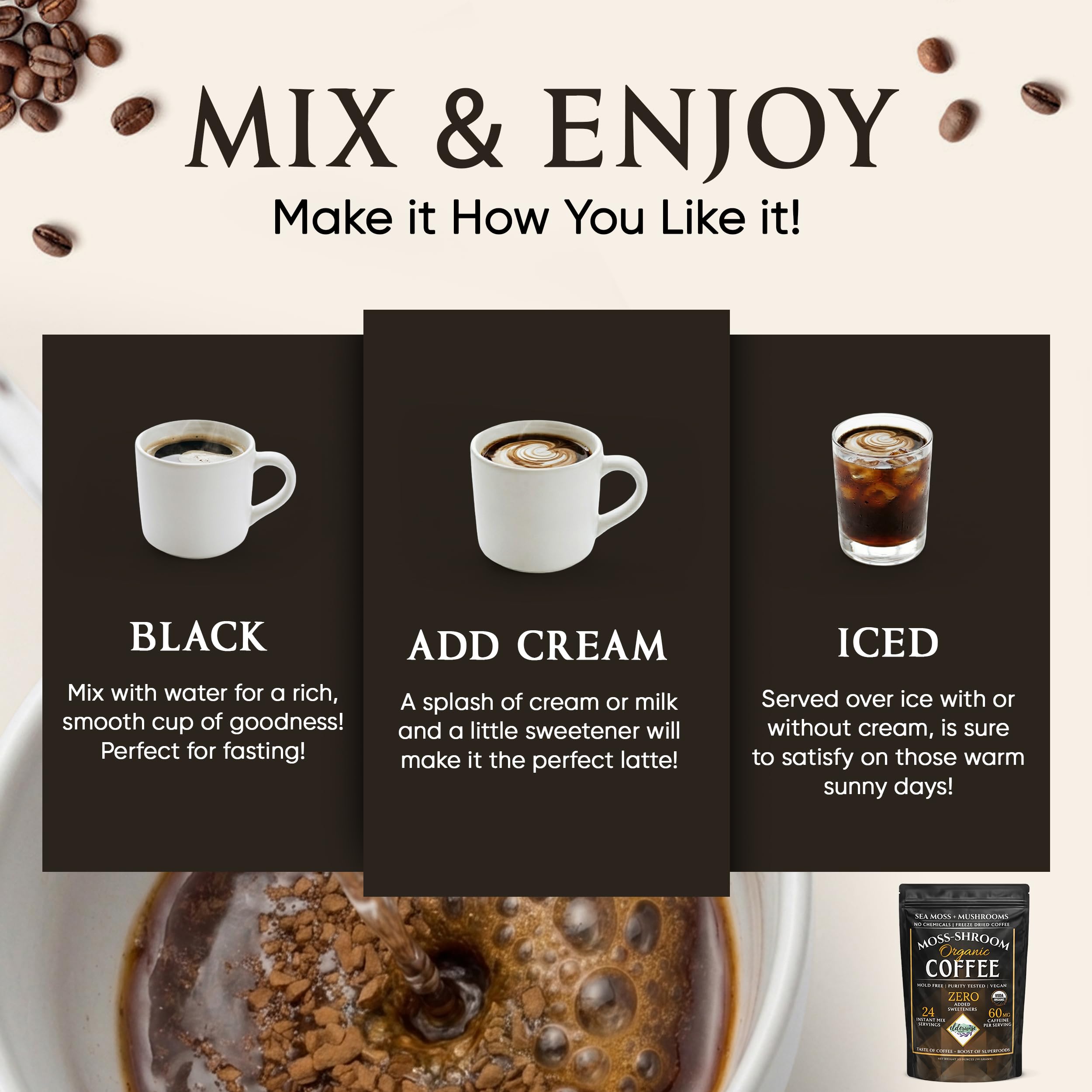 nutrient-rich mushroom coffee blend