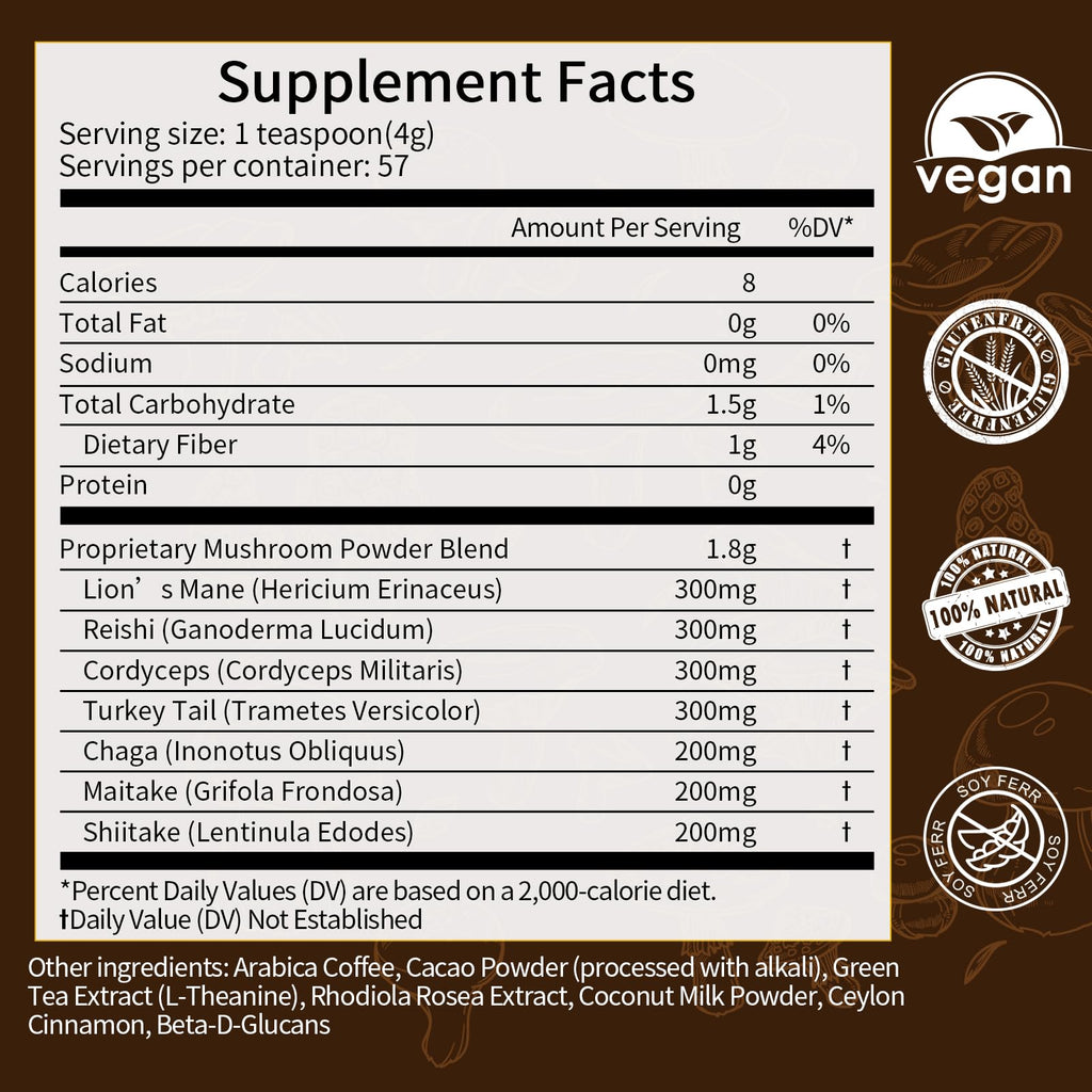 nutrient-rich mushroom coffee drink