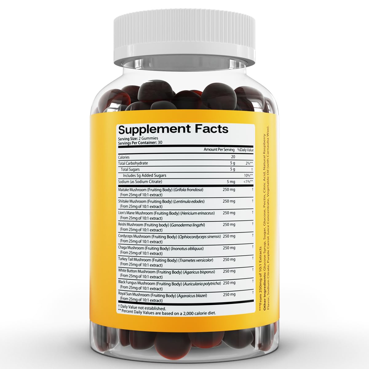 Nutrient-rich mushroom gummies for health