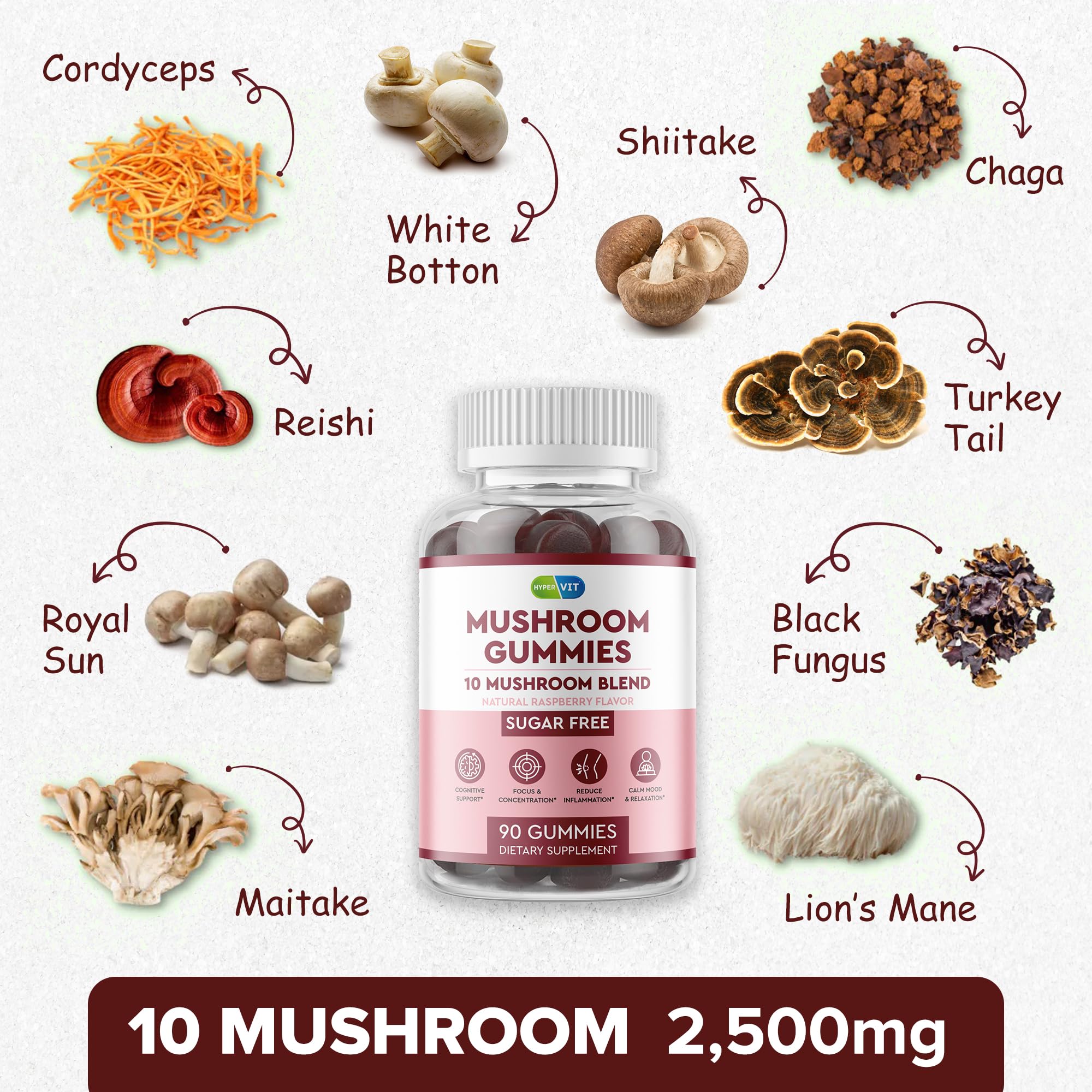 nutrient-rich mushroom gummies for immunity