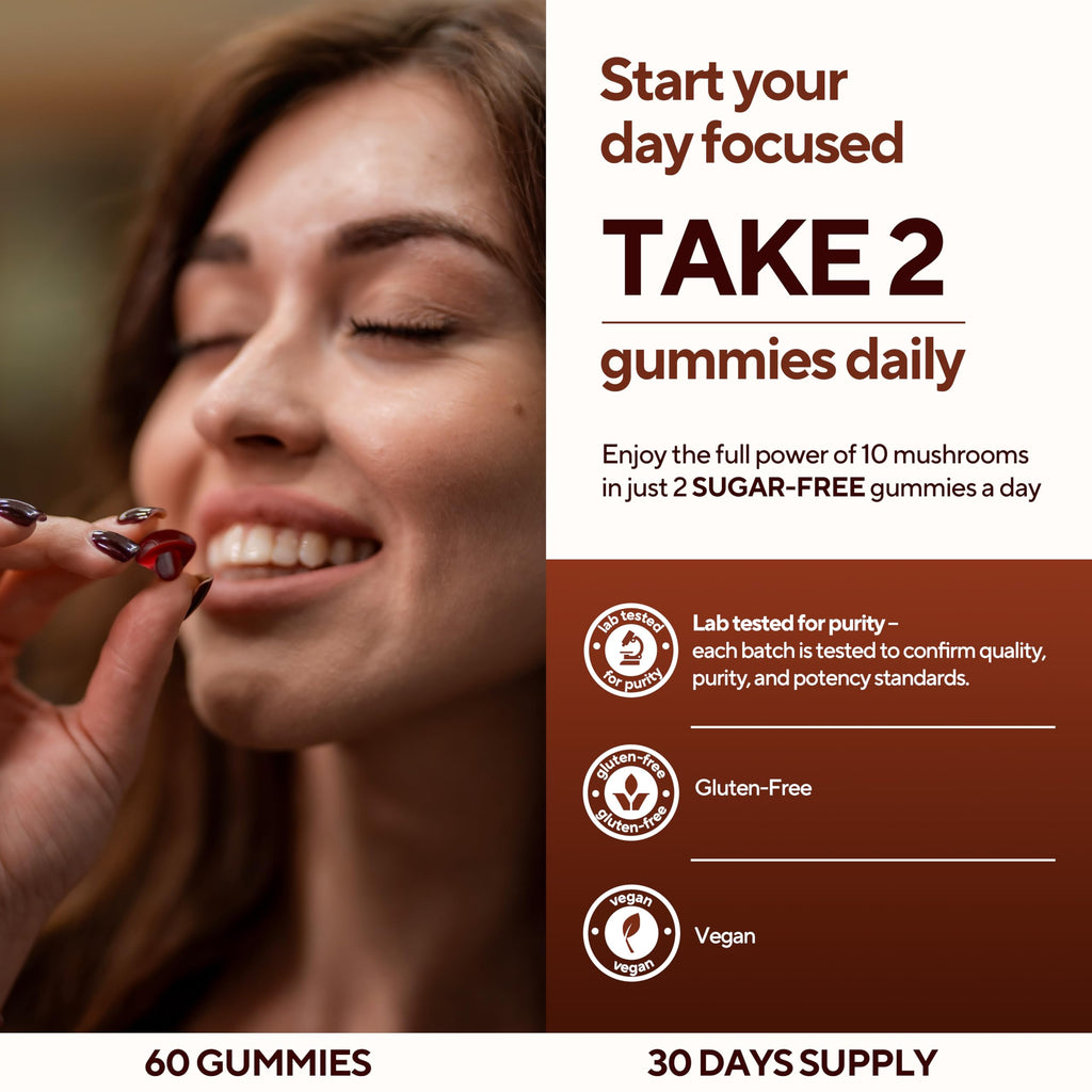 nutrient-rich mushroom gummy formula