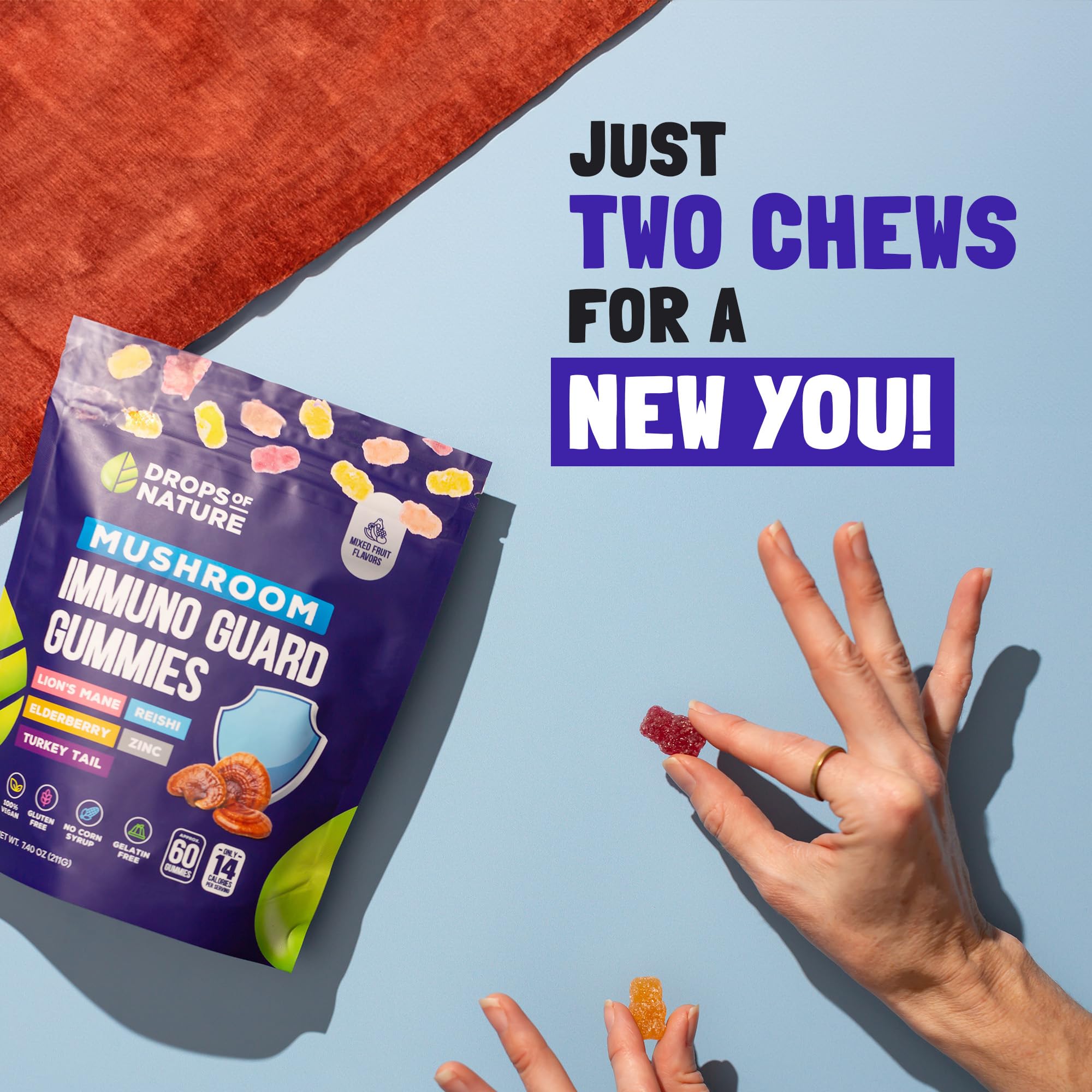 nutrient-rich mushroom gummy snacks