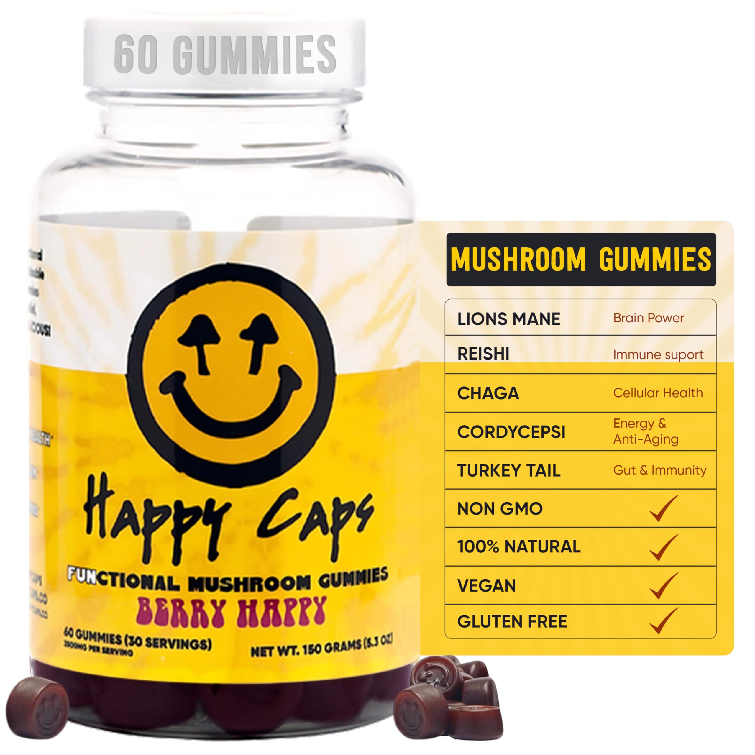 nutrient-rich mushroom gummy supplements