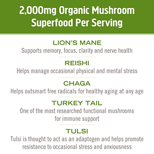 Nutrient-rich mushroom latte mix