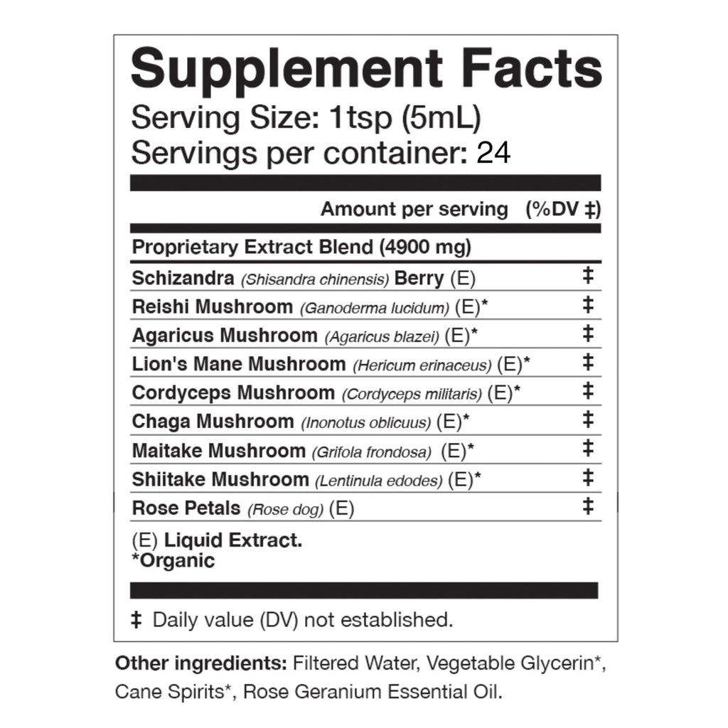 Nutrient-rich mushroom liquid supplement