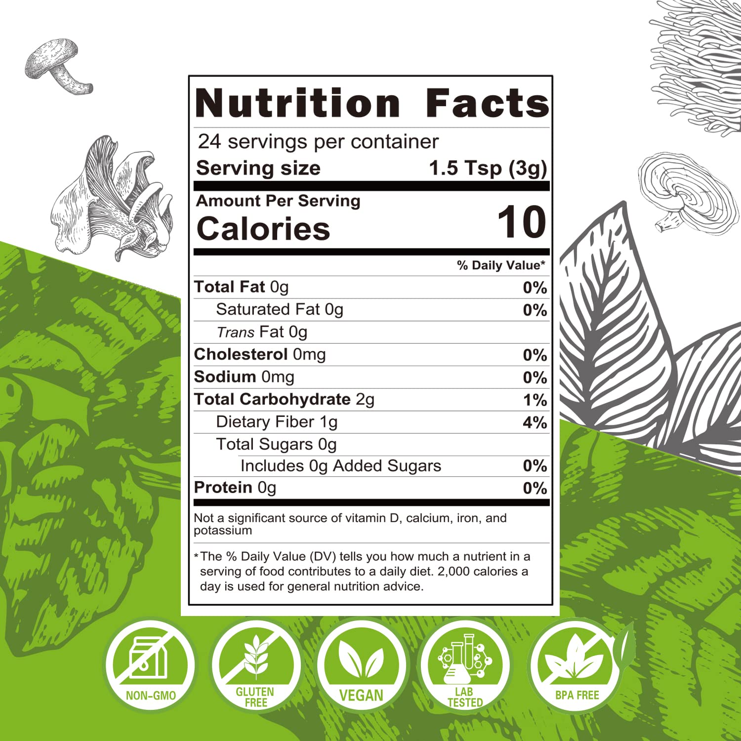nutrient-rich mushroom matcha powder