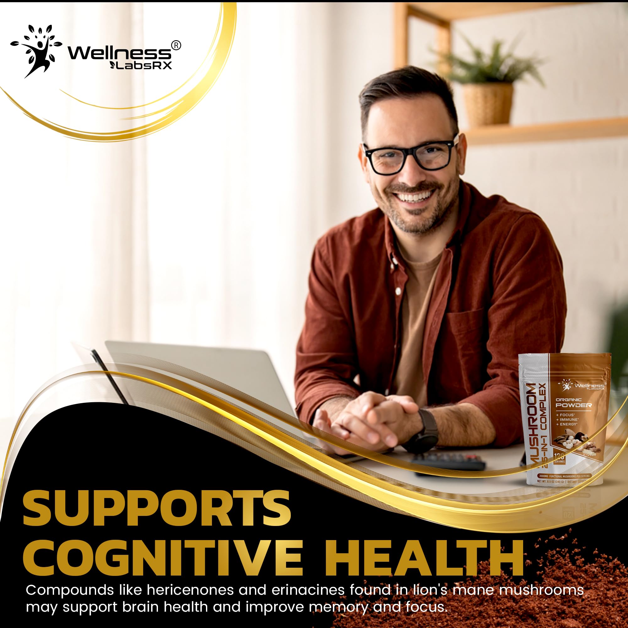 nutrient-rich mushroom powder supplement