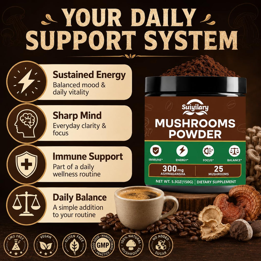nutrient-rich mushroom powder supplement