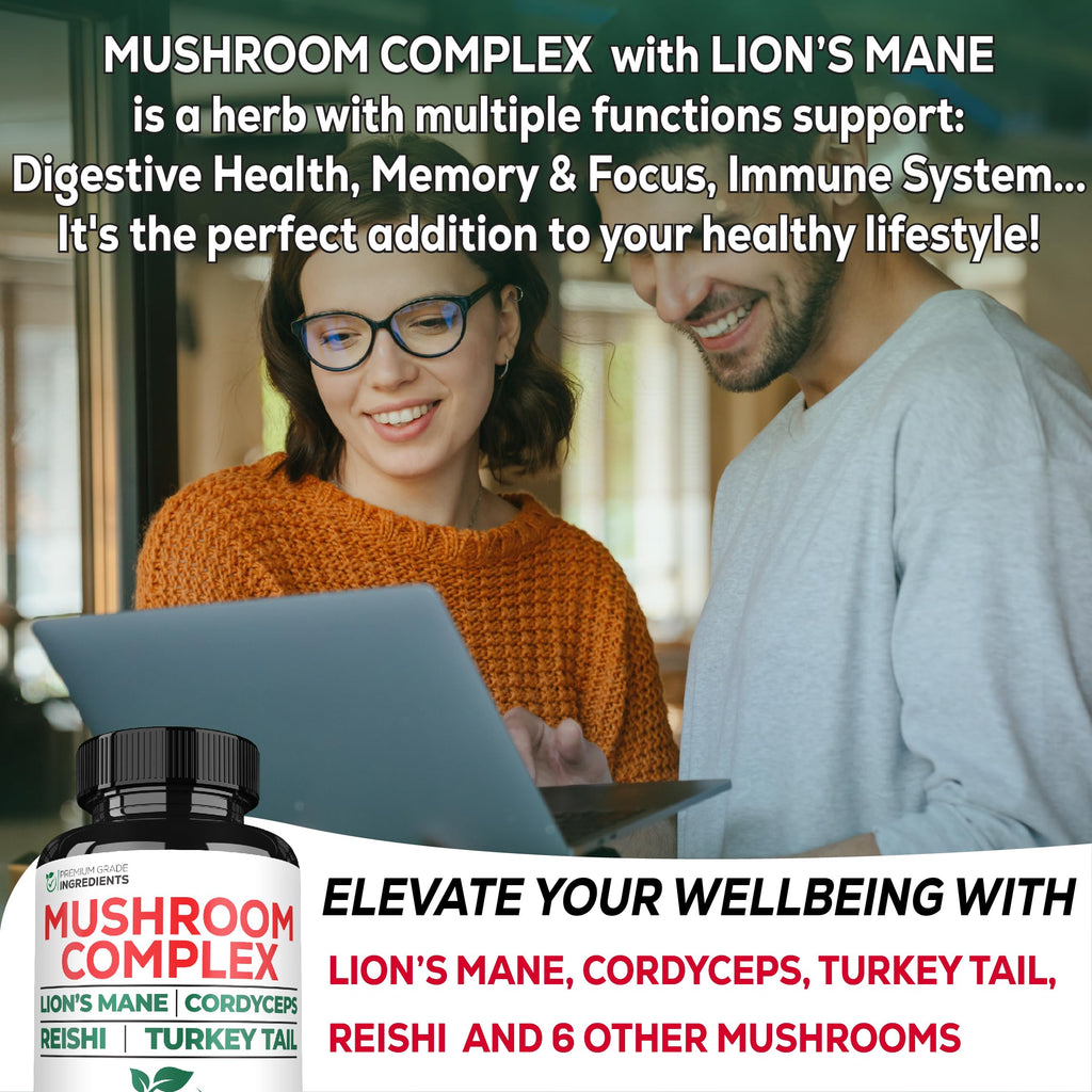 Nutrient-rich mushroom supplement for energy