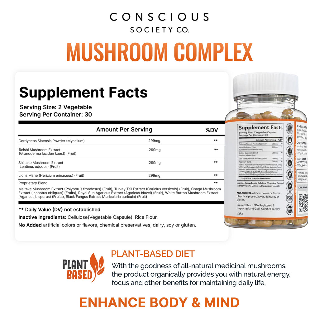 Nutrient-rich mushrooms for brain health