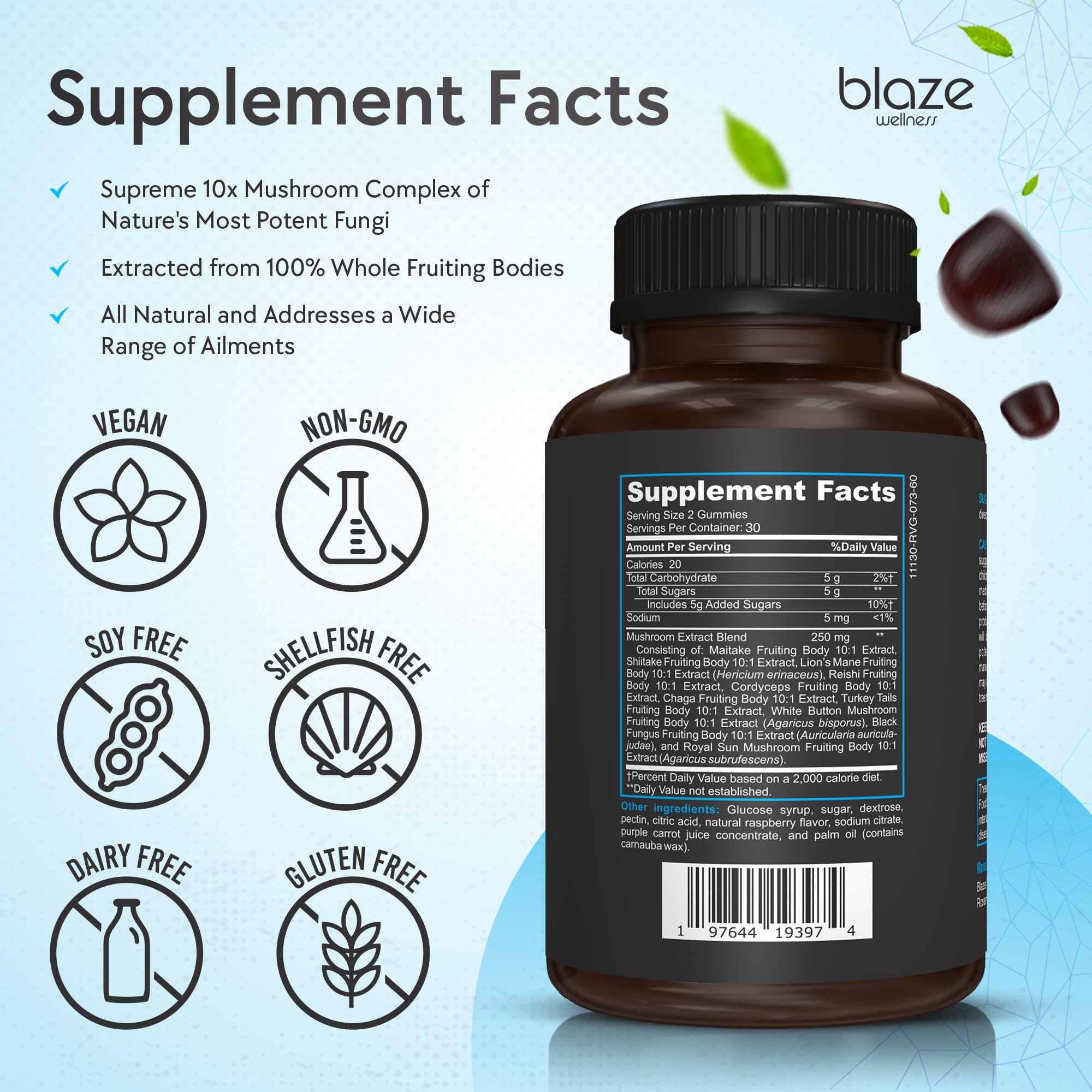 Nutrient-rich mushrooms for vitality