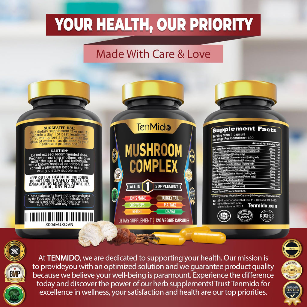 Nutrient-rich mushrooms for vitality