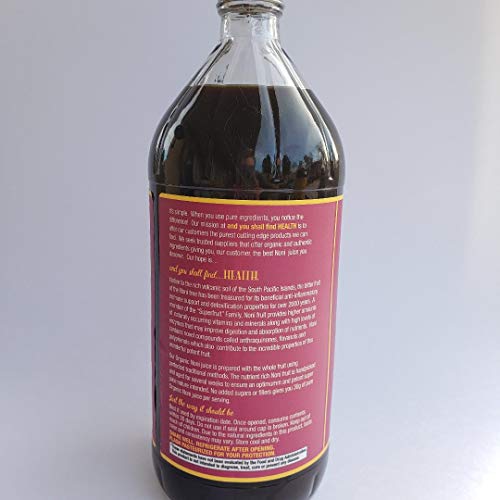 Nutrient-rich noni juice in glass