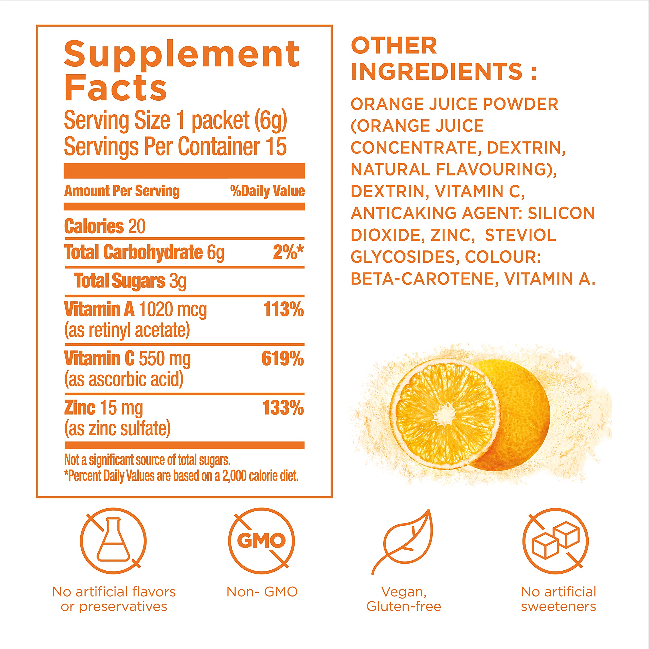nutrient-rich orange fruit powder