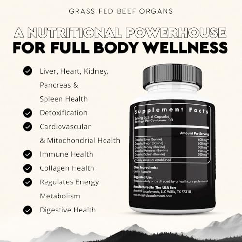 nutrient-rich organ supplement capsules