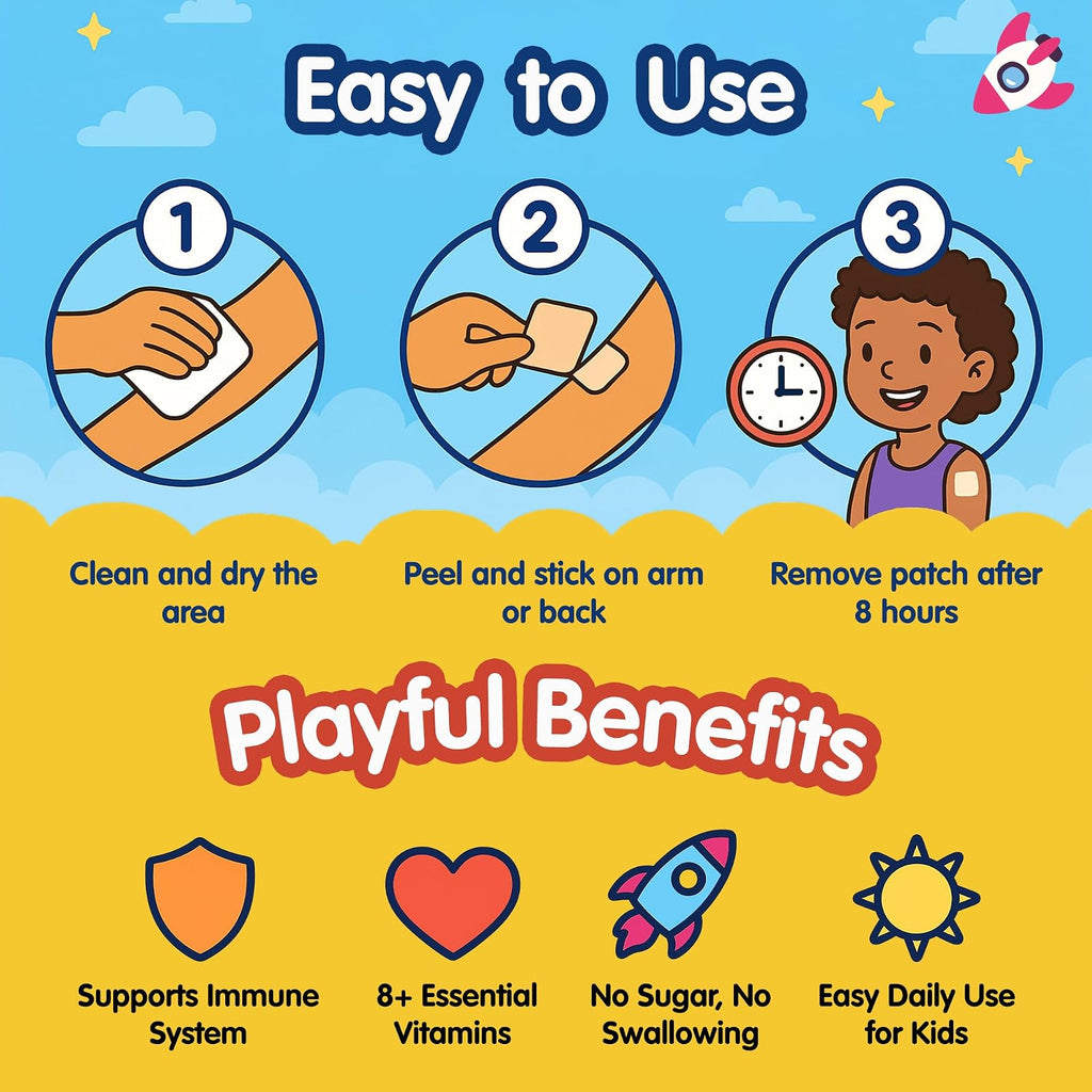 Nutrient-rich patches for kids' wellness