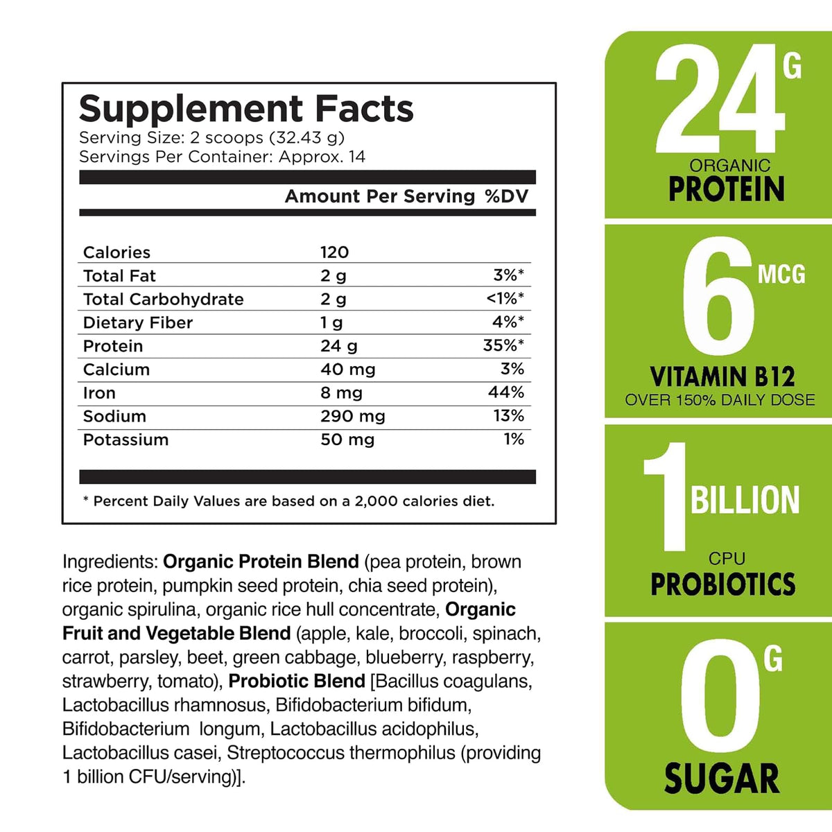 Nutrient-rich pea protein powder