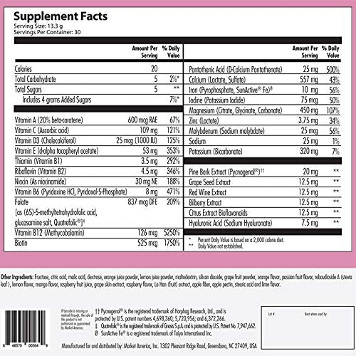 nutrient-rich powder for women's energy