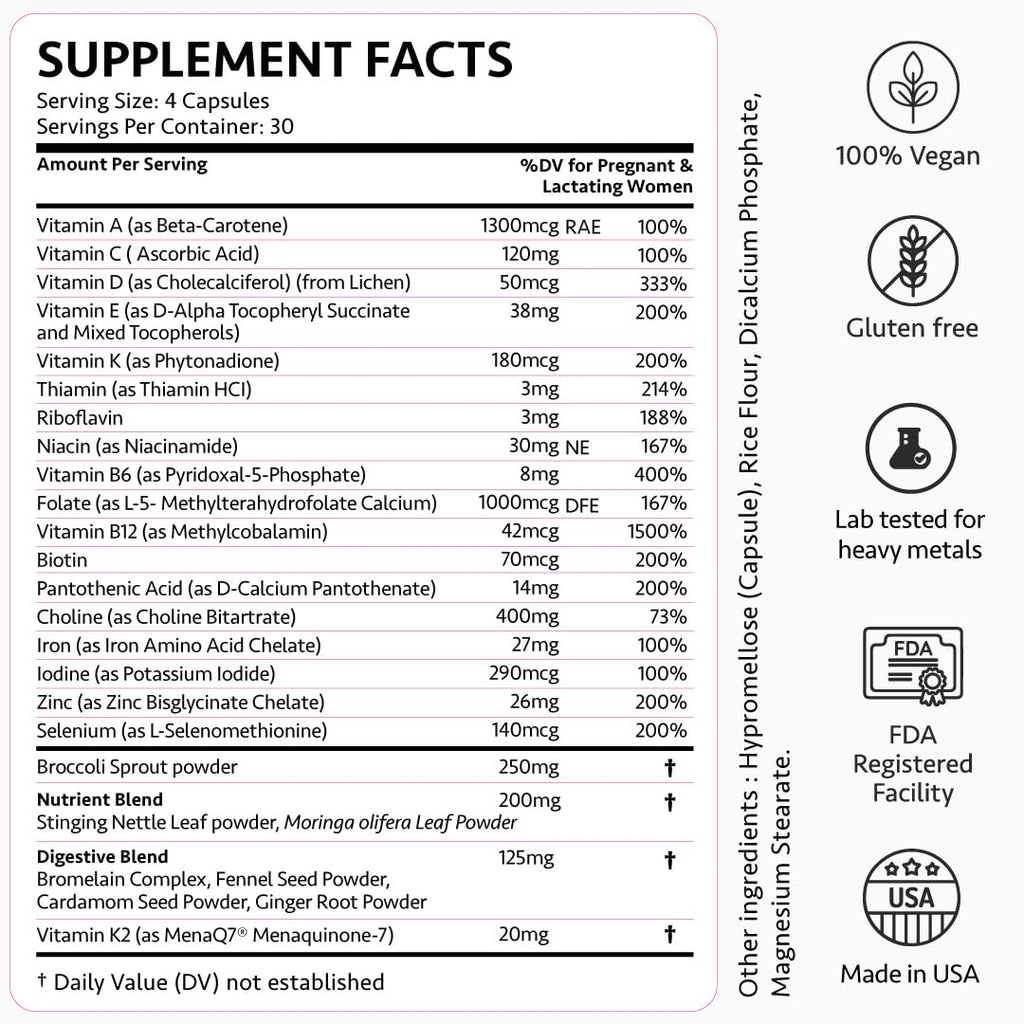 nutrient-rich prenatal vitamins for women