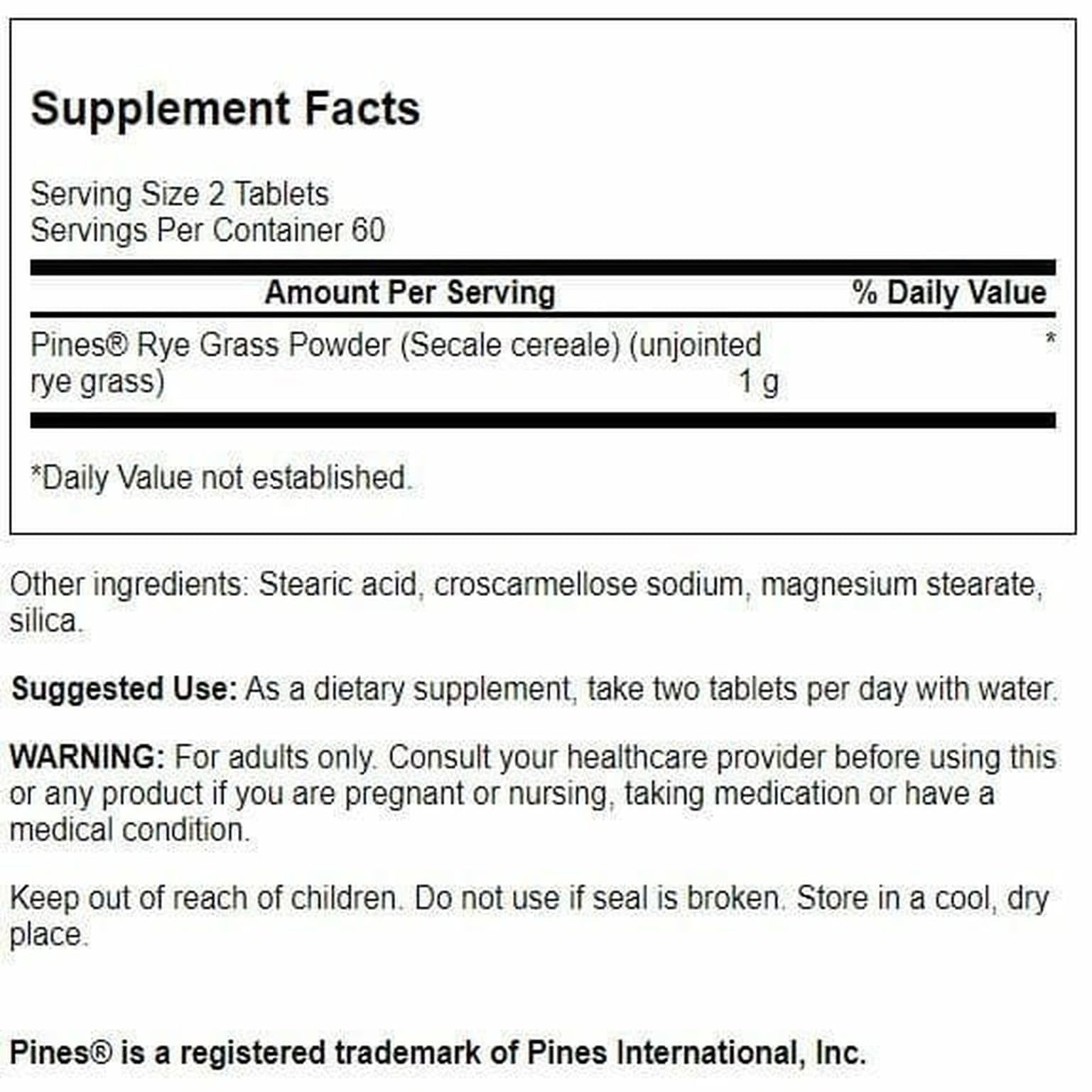 nutrient-rich rye grass formula tablets
